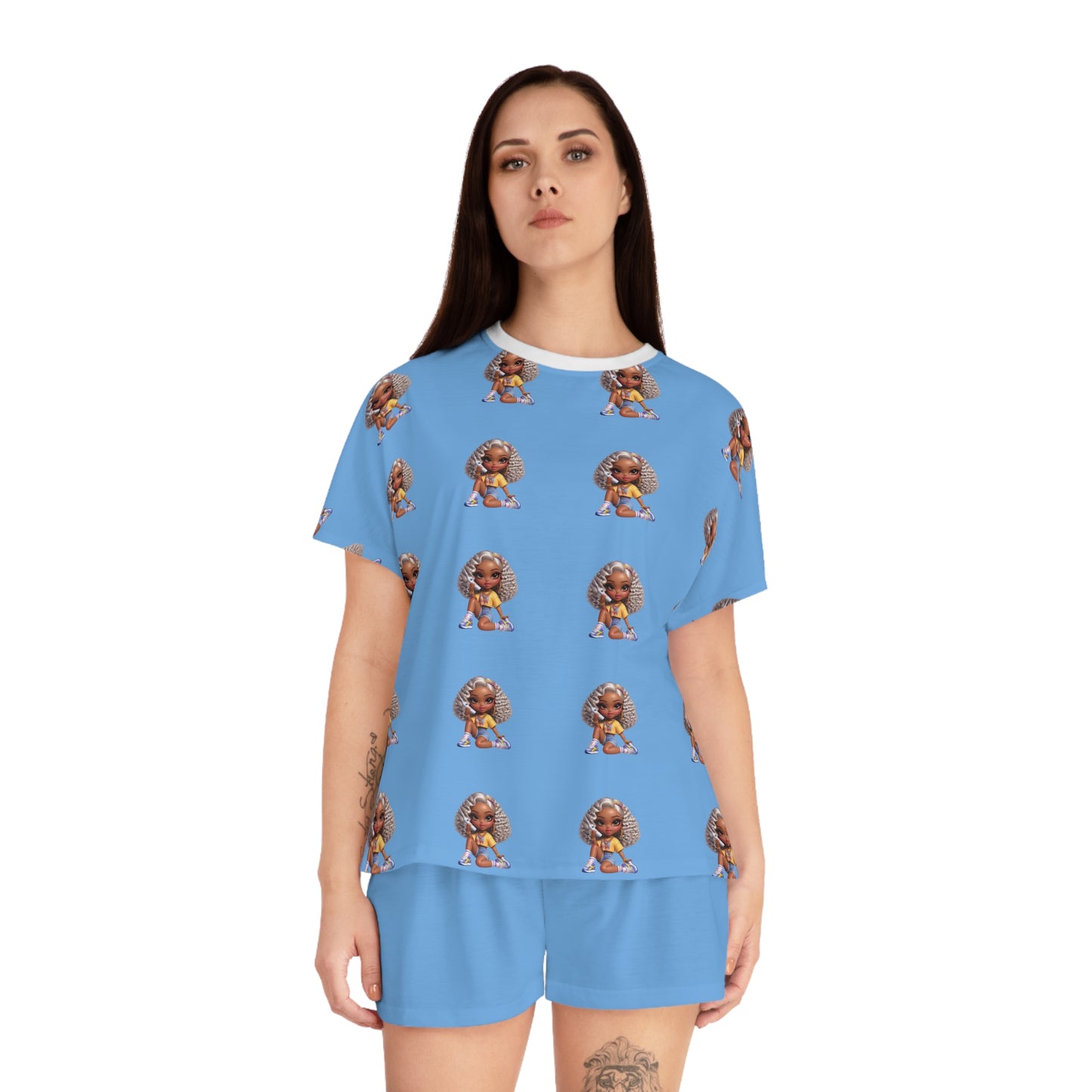 Stylish Women's Short Pajama Set, Cute Sleepwear, Cozy Loungewear, Per ...